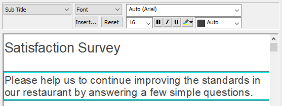 Adding notes and questions to your questionnaire | SnapSurveys