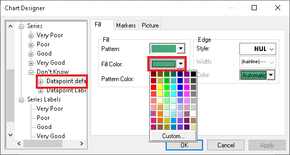 Change category colours in charts | SnapSurveys