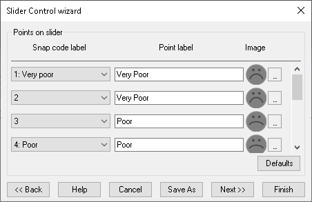Customizing the Slider Control templates | SnapSurveys