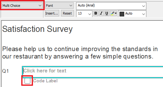 Inserting Multi Choice questions | SnapSurveys