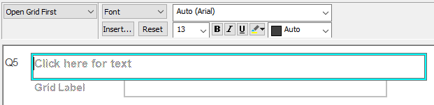 Inserting Open Grid questions | SnapSurveys