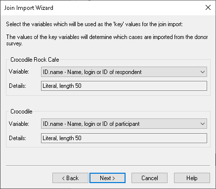 Join Import Wizard | SnapSurveys