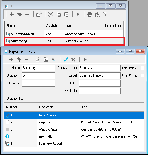 Running the Summary report to context | SnapSurveys