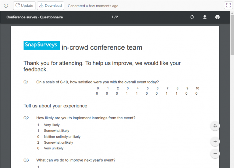 Viewing the reports | SnapSurveys