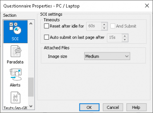 Changing the questionnaire properties | SnapSurveys