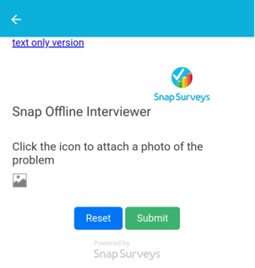 Providing a photo response in Interviewer using AttachIt | SnapSurveys