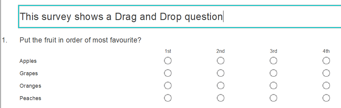 Converting grids to drag and drop questions | SnapSurveys