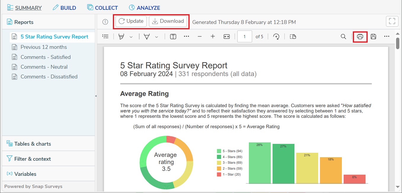 5 Star Rating Survey guide | SnapSurveys