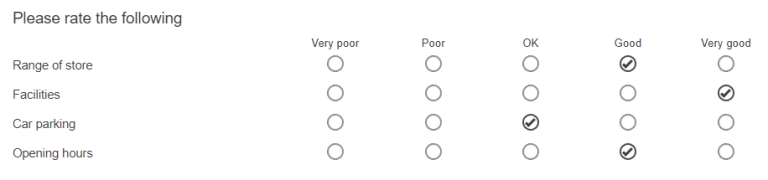 Grid Questions | SnapSurveys