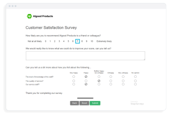 Customer Satisfaction Survey | Snap Surveys