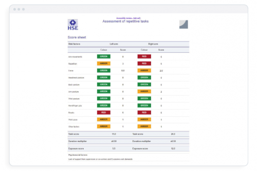 Musculoskeletal Disorders (MSD) Tool (HSE) | SnapSurveys