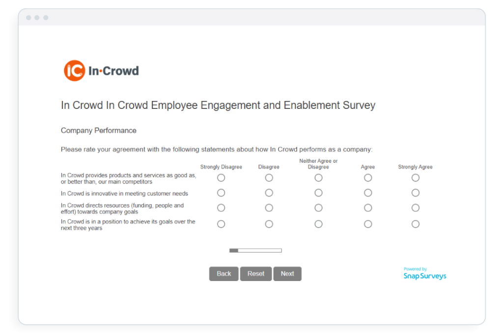 Employee Engagement & Enablement Survey | Snap Surveys