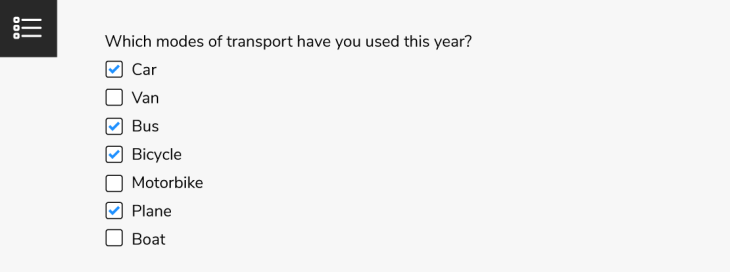 Survey question types | SnapSurveys