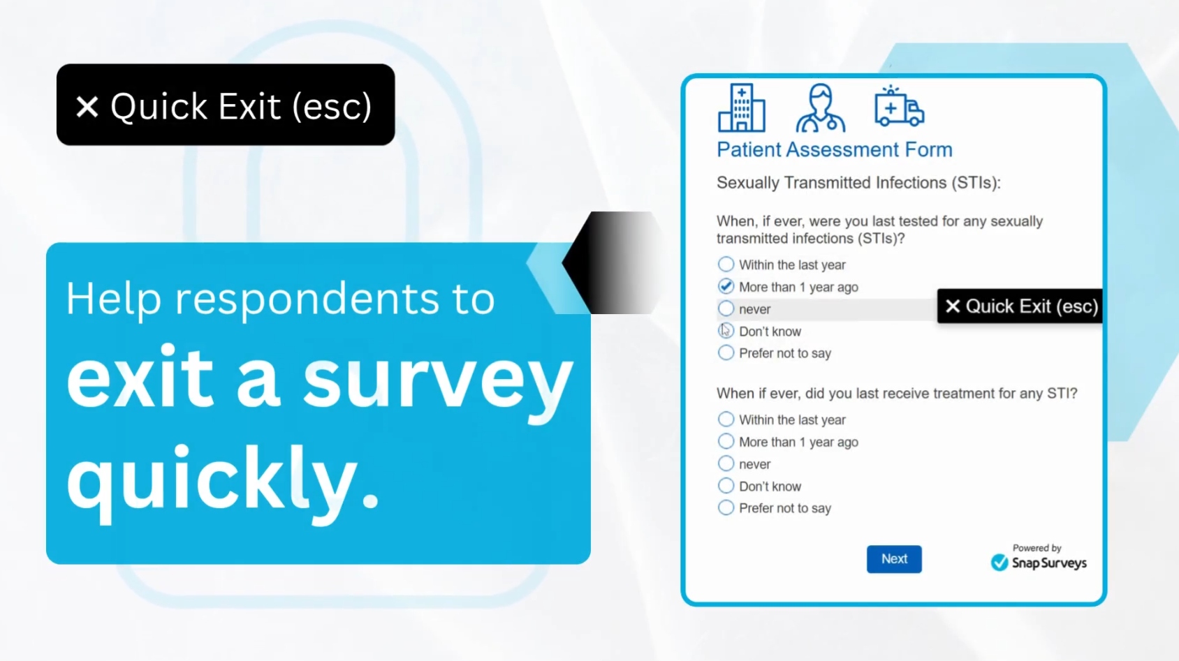 Give participants a quick and easy way to exit your survey | Product ...