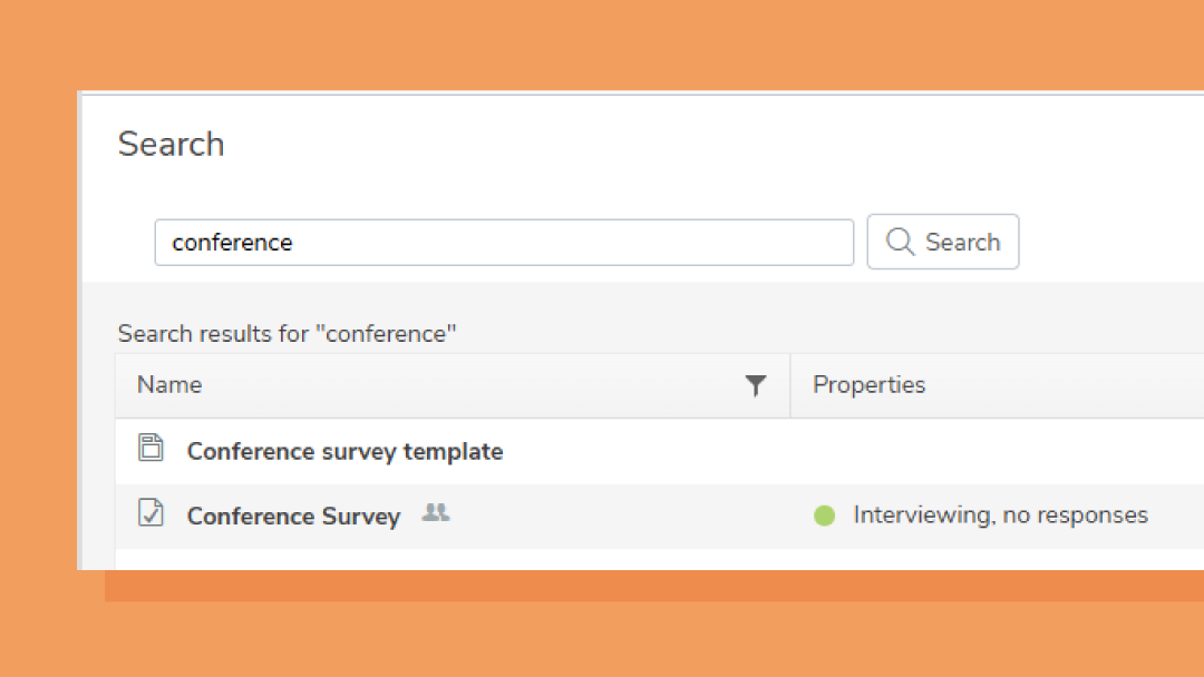 Quick Search | Product Update | SnapSurveys